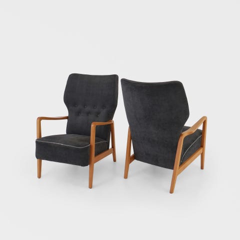 2 stk. lenestoler , design Fredrik Kayser, produsent : Vatne møbler ...