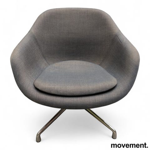 2 stk Hay About a lounge AAL 81 med pute Orange stoff, understell i polert alumi | FINN-torget