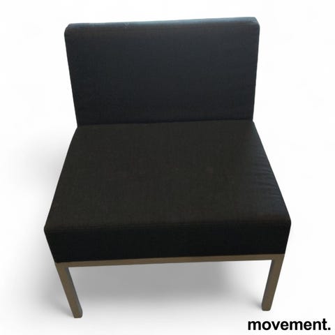 Martela Cube sofamodul med rygg Grått stoff (Kvadrat Remix 126) krom ...