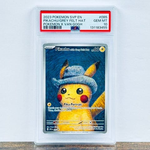 Pokémon - 1 Graded card - Pikachu Van Gogh Grey Felt Hat 085 - Pokémon ...