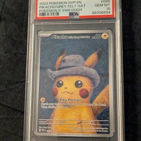 Pokémon - 1 Graded card - Pikachu Van Gogh Grey Felt Hat 085 - Pokémon ...