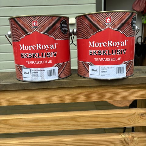 Møretyri terrasseolje i fargen grå 15 liter!! | FINN-torget