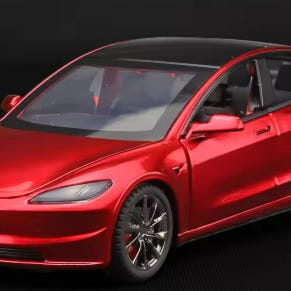 Tesla model 3 Rød 1:32 størrelse | FINN-torget