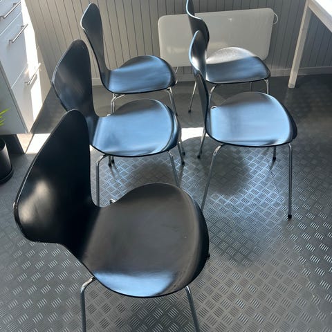 6stk syver stoler - Arne Jacobsen / Fritz Hansen | FINN-torget