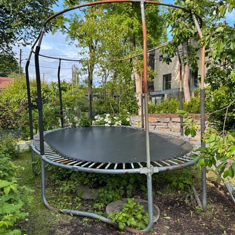 Jumpking oval stor trampoline 3.7 x 4,9 | FINN-torget