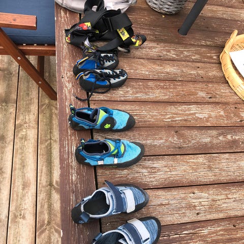 Klatreutstyr barn - sko, sele og kalkpose | FINN-torget