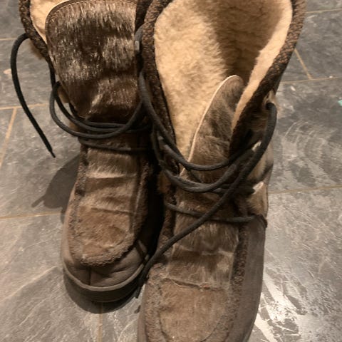 Topaz selskinn sko - lite brukt - ekte pels | FINN-torget