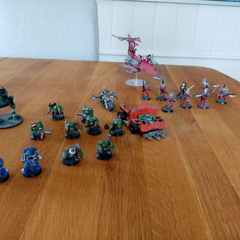 (Auksjon) Warhammer 40k - 2nd edition Space Wolf grey wolves og mer ...