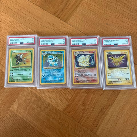 Charizard 4/102 shadowless PSA 10 Base set pokemon kort holo, WOTC, 1st ...