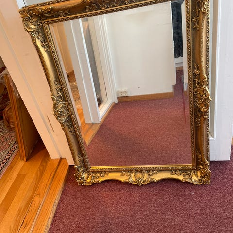 Retro/Vintage speil med smijern | FINN-torget