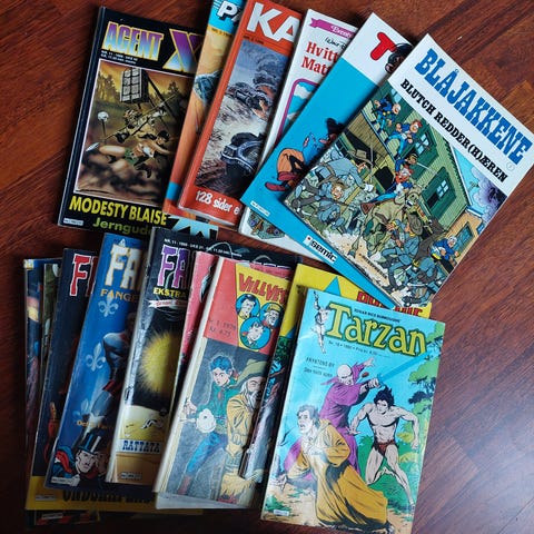 Fantomet, Tex Willer, Kamp serien, Helgenen, Donald duck m.m | FINN-torget