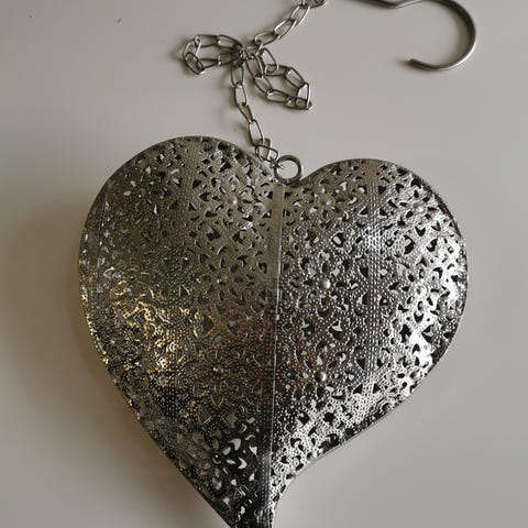 Stort fint hjerte i sølv. | FINN-torget