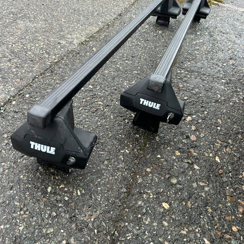 Thule takstativ til volvo rails med sykkel/skiholder. | FINN-torget