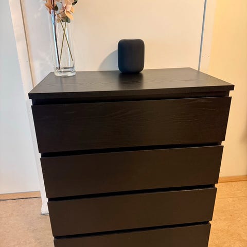 MALM kommode sort med 4 skuffer | FINN-torget