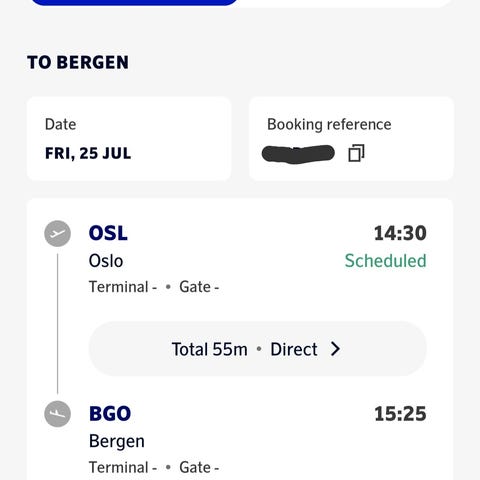 Flybillett Oslo - Genève 23.juli | FINN-torget