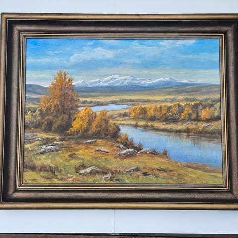 Bévort John (Jan) stort oljemaleri nederlandsk kunstner | FINN-torget