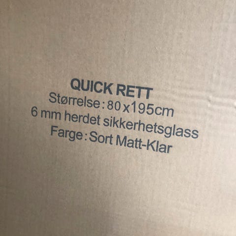 Alterna dusjdør pyxis svart matt 90cm rett | FINN-torget