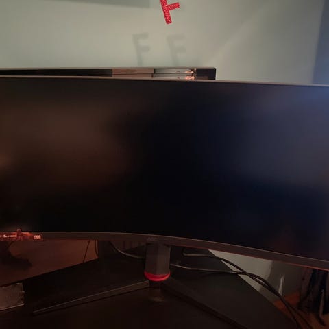 Pent brukt AOC CU34G2X 34″ Ultrawide 144 Hz (inkl. stativ & kabler ...