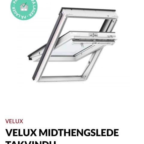 Velux integra takvindu 94x118cm elektrisk GGU PK06 | FINN-torget