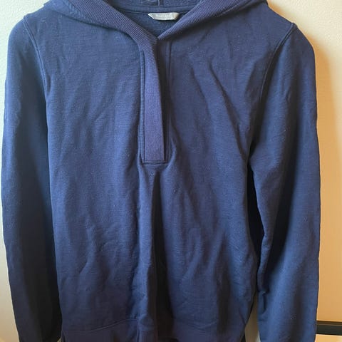 WoolLand Genser Merinoull Blå Dame L (ammegenser) gravidtøy | FINN-torget