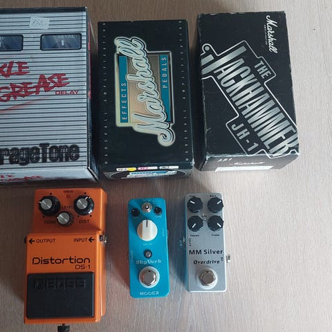 Gitarpedaler - Marshall Guv'nor Plus / Boss Bassman / DS-1 / Blackstar ...