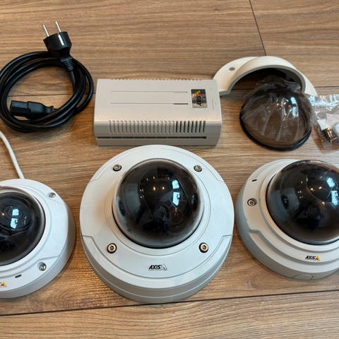3 stk POE overvåkningskamera / nettverkskamera AXIS P3364 | FINN-torget