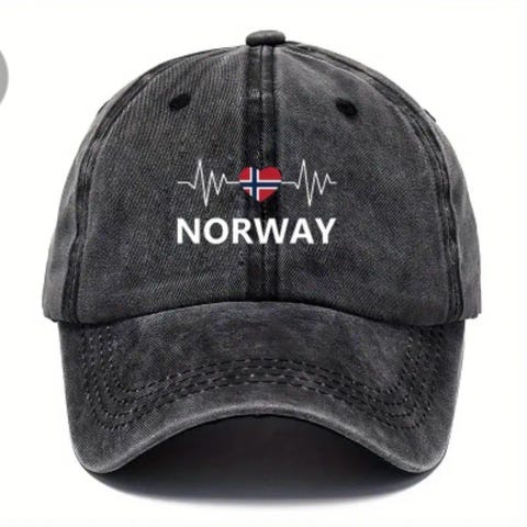 Caps med Norge-flag – hvit & khaki | FINN-torget