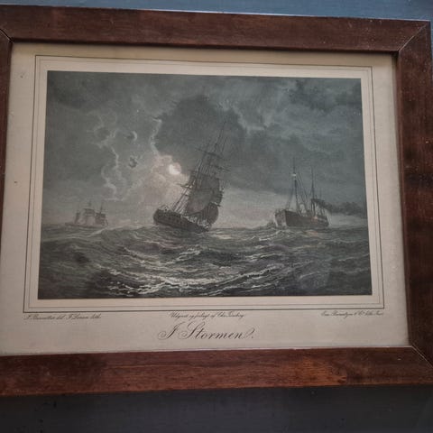 Litografi av Jan Harr. 1982. Tittel: I jomfruens tegn | FINN-torget