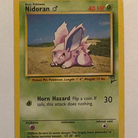 Pokemon-kort Nidoran base set unlimited 1999 #55/102 common | FINN-torget