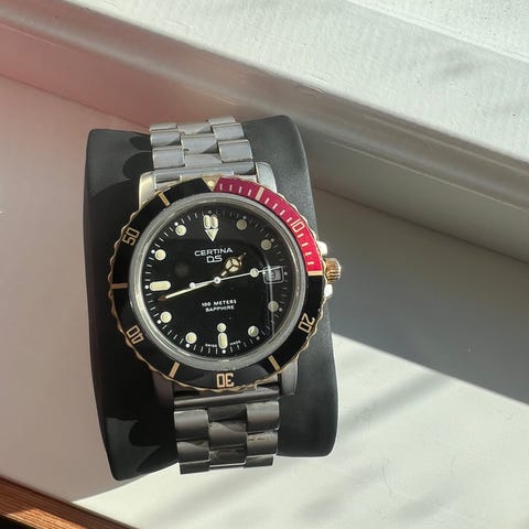 Seiko 5 herreklokke quartz med Pepsi-bezel og lenke | FINN-torget