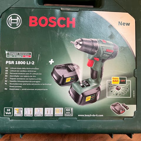 Bosch PSR 12V-15 Drill sett med batteri og lader | FINN-torget