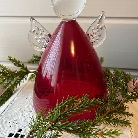 Vakker Hadeland engel i klart glass | FINN-torget