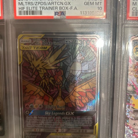 Pokemon zapdos, articuno, moltres gx, psa 9 | FINN-torget