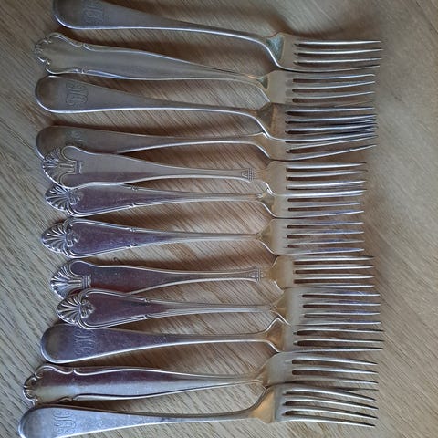 Bestikk Gaffel Sølvplett 19,5 cm | FINN-torget