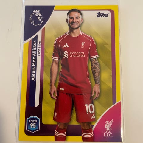 Topps Premier League 2025/26 Harvey Elliott Autografkort Liverpool FC ...