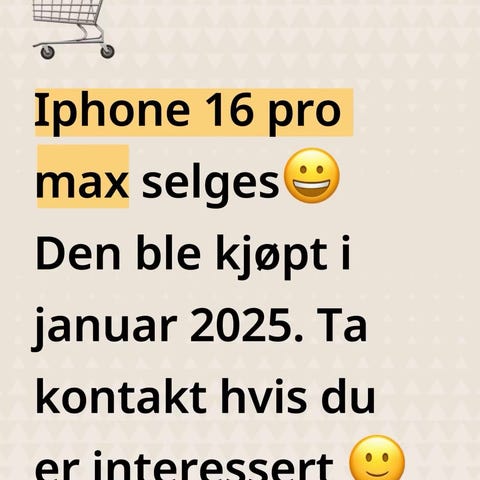 Apple iPhone 16 Pro Max 256 GB svart | FINN-torget