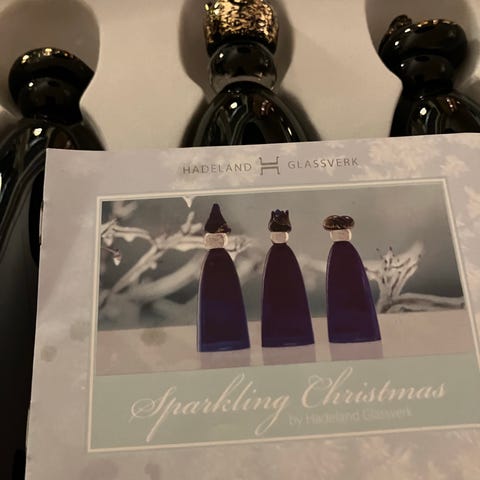 Hadeland Glassverk Applause Christmas Tre Figurer Glass Blå 170 mm ...