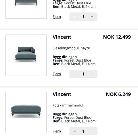 Stor og lekker Ventos modulsofa - med puff | FINN-torget