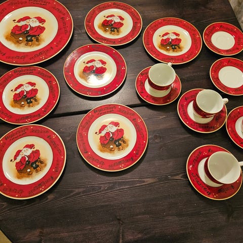 God Jul Eva Marek Salatbolle krus, 2 Glassegg | FINN-torget