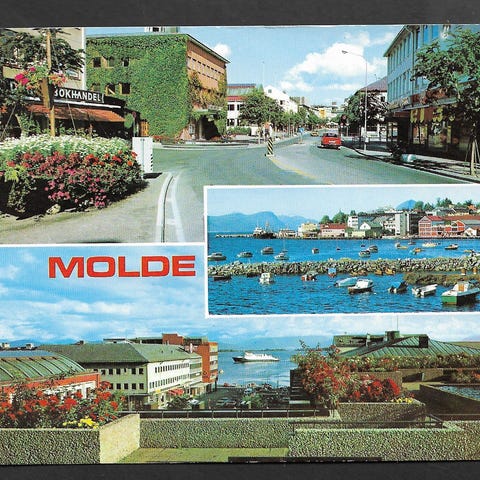 Postkort. Molde. Utsikt fra Varden. Brukt, stp Kleppestø (136) | FINN ...