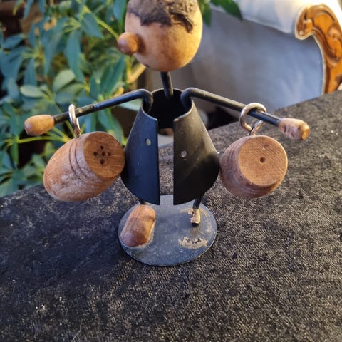 Salt og pepper bøsser MICKEY-musikere (banjo og trombone) i porselen ...