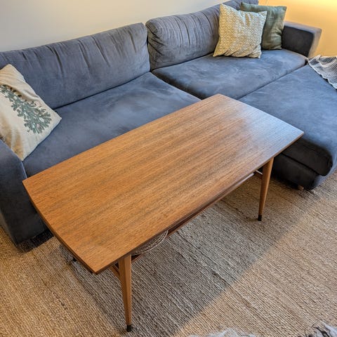 Nylig renovert retro teak salongbord. | FINN-torget