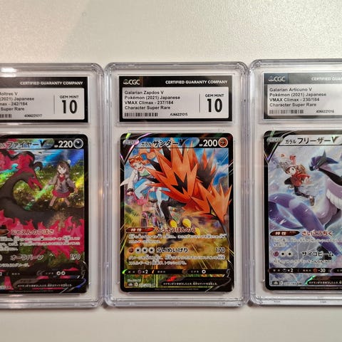Pokemon kort - Moltres & Zapdos & Articuno - CGC Pristine 10 | FINN-torget