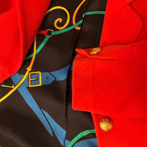 Eksklusiv Hanro of Switzerland 100% silke morgenkåpe fra Harrods Lysblå ...