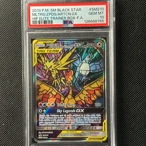 Moltres & Zapdos & Articuno GX - PSA 10 - SM211 | FINN-torget