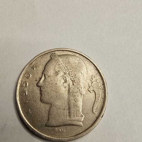 Belgisk 5 franc mynt 1950 | FINN-torget