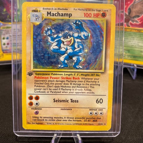 Machamp [1st Edition] #8 Pokemon Base Set | FINN-torget