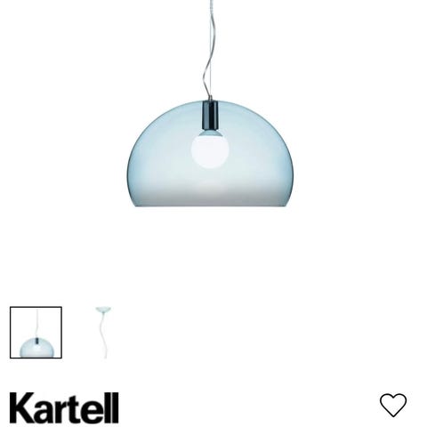 Kartell FL/Y Pendel 52 cm, Cloud Blue | FINN-torget