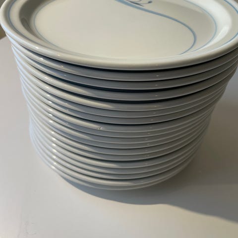 Blåklokke Figgjo Porselen 7 stk i ovale serveringsfat | FINN-torget