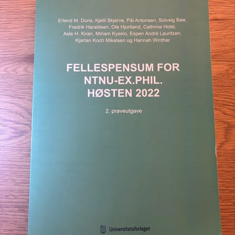 Fellespensum for NTNU-ex.phil. Høsten 2022 litteraturbok | FINN-torget